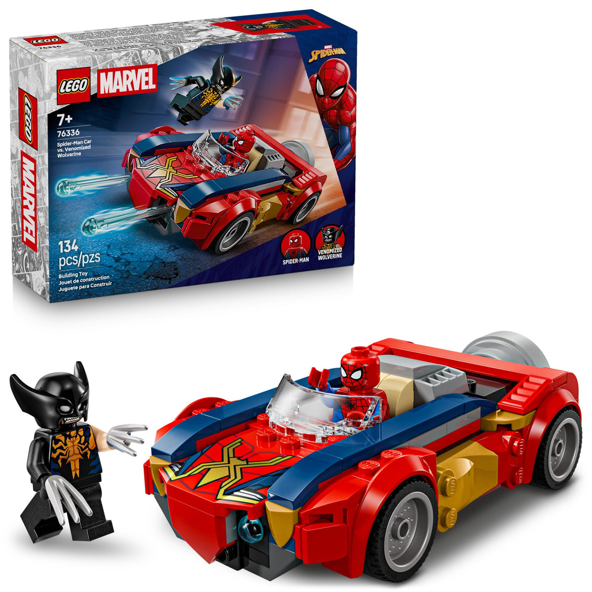 LEGO Marvel Spider-Man Car vs. Venomized Wolverine – The Rocking Horse Toys