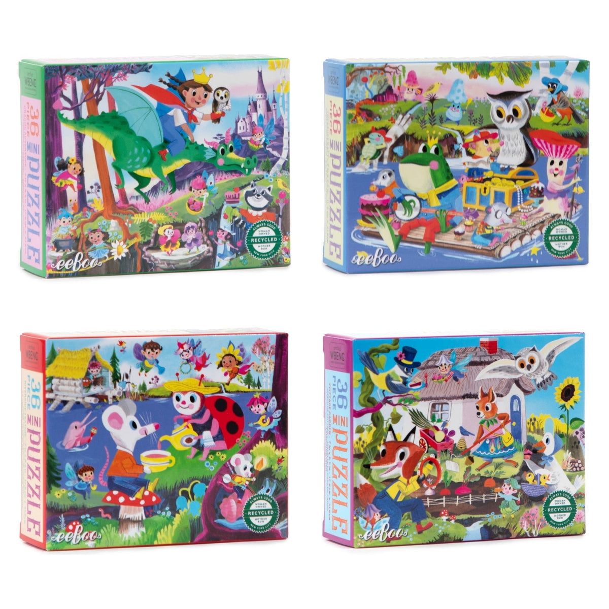 eeBoo Fairies & Tales Mini Puzzle Assorted – The Rocking Horse Toys