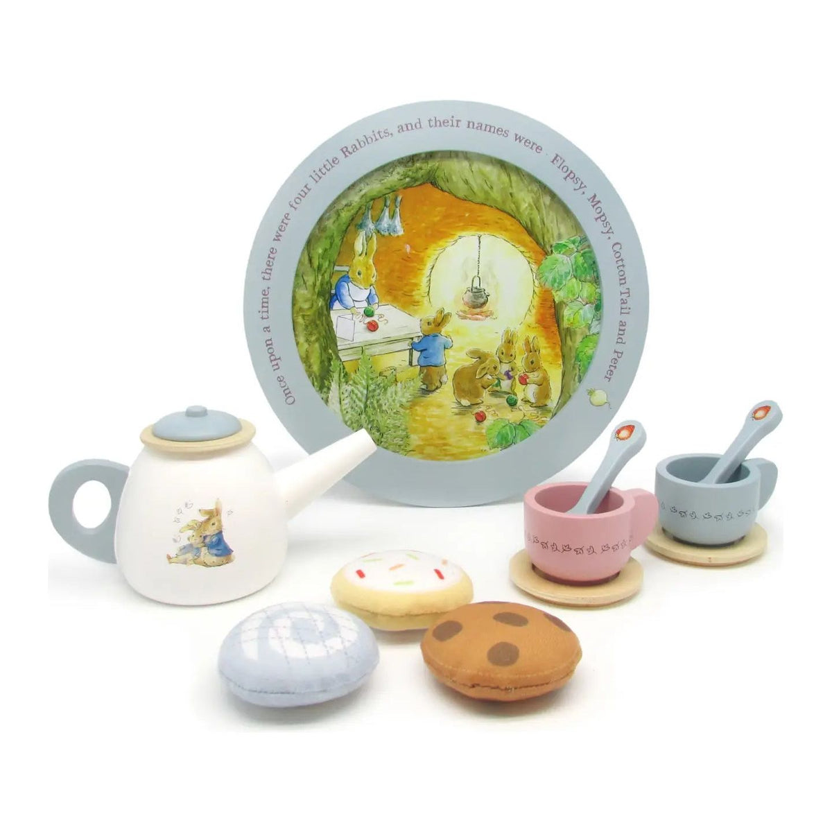 Beatrix Potter Peter Rabbit 11 Piece Wooden Tea Set – The Rocking Horse ...