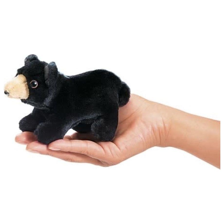 Folkmanis Finger Puppet Mini Black Bear – The Rocking Horse Toys
